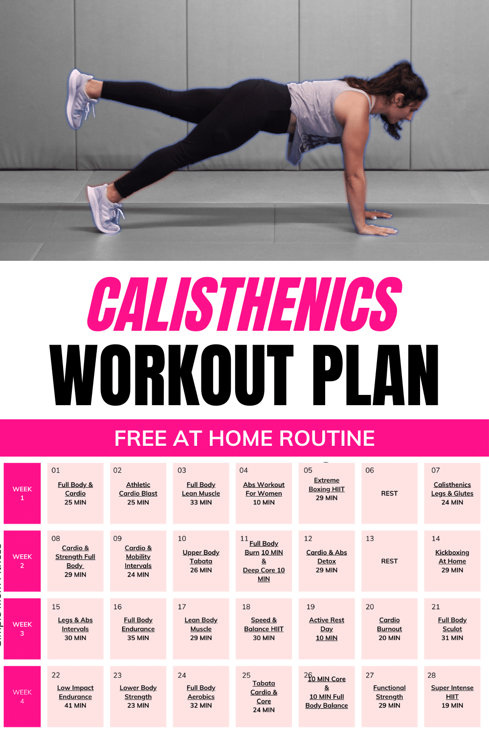 FREE 4-Week Calisthenics Workout Plan For Women - Simple Mom Fitness