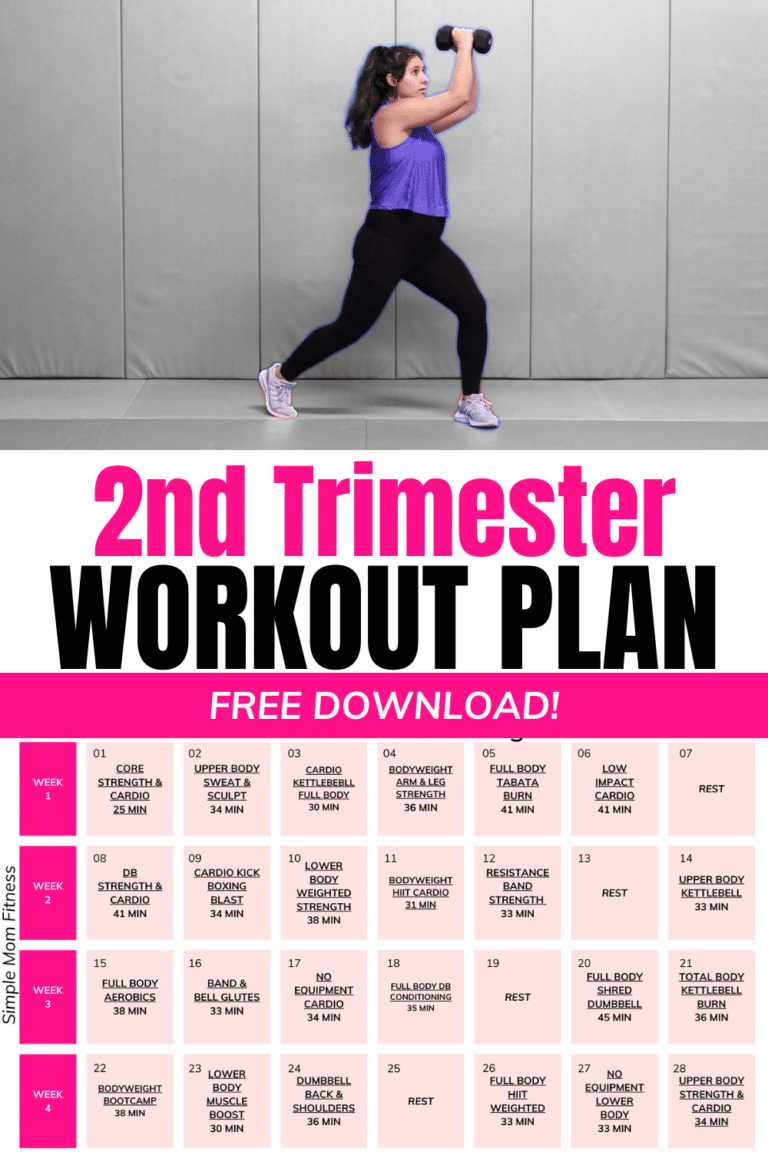 FREE 2nd Trimester Workout Plan - Simple Mom Fitness