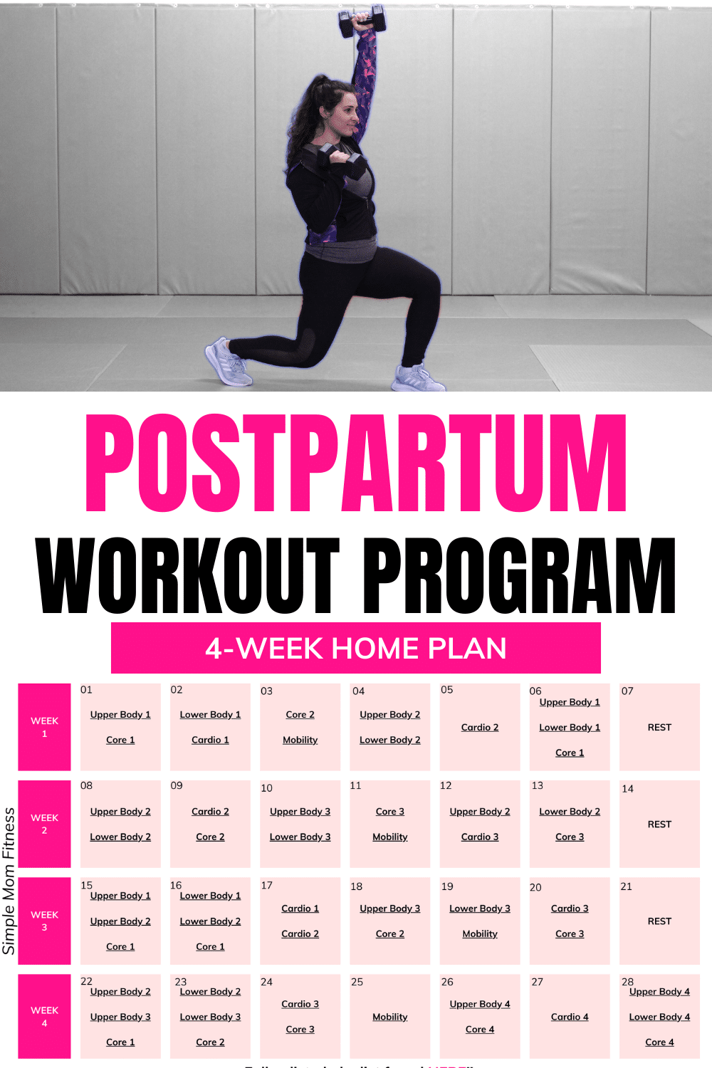 4-Week Postpartum Workout Program - Simple Mom Fitness